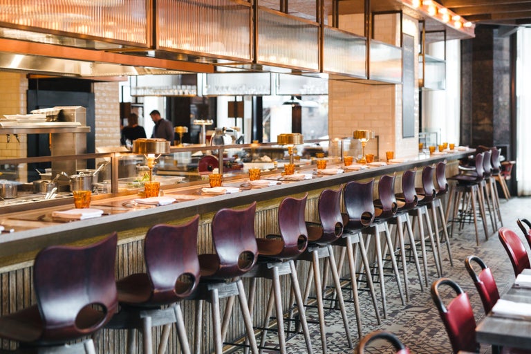 AKMD Lariat Bar Stool in leather For Sale at 1stDibs