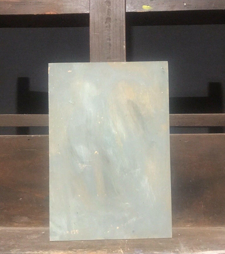 Akos Biro Expressionist Oil, Portrait in Deep Thought For Sale at 1stDibs