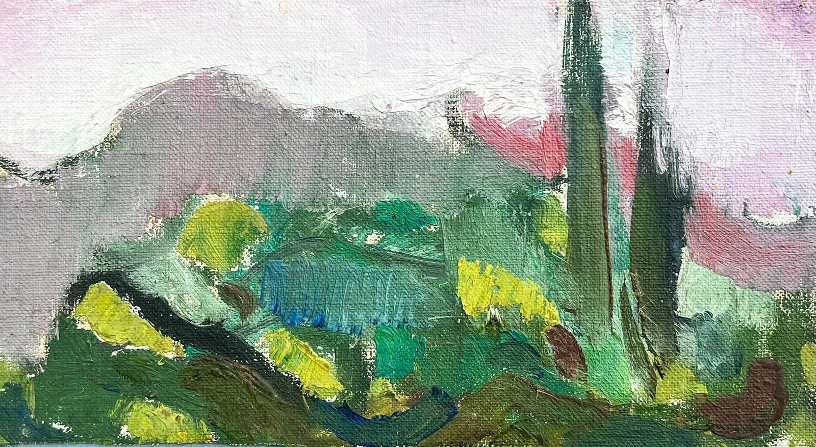 Akos Biro - 20th Century French Expressionist Oil Painting Pink Skies ...