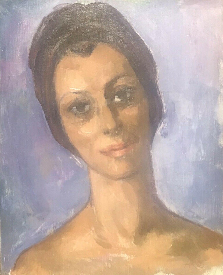 Akos Biro - 20th Century Signed French Oil - Portrait of a Lady from ...