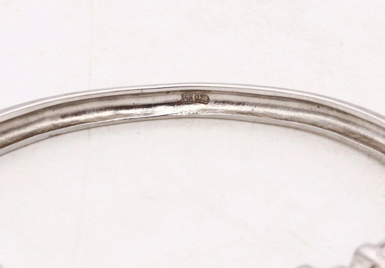 Akoya Pearls Modern Bangle Bracelet in 14 Kt White Gold with VS ...