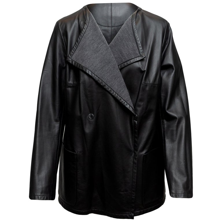 Akris Punto Leather Jacket For Sale at 1stDibs | akris punto jacket