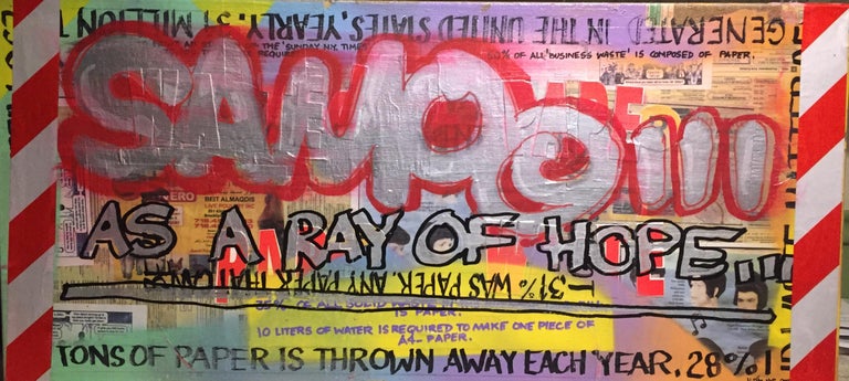 Al Diaz - Wasted Paper by Al Diaz, Graffiti Art, Spray Paint, Abstract ...