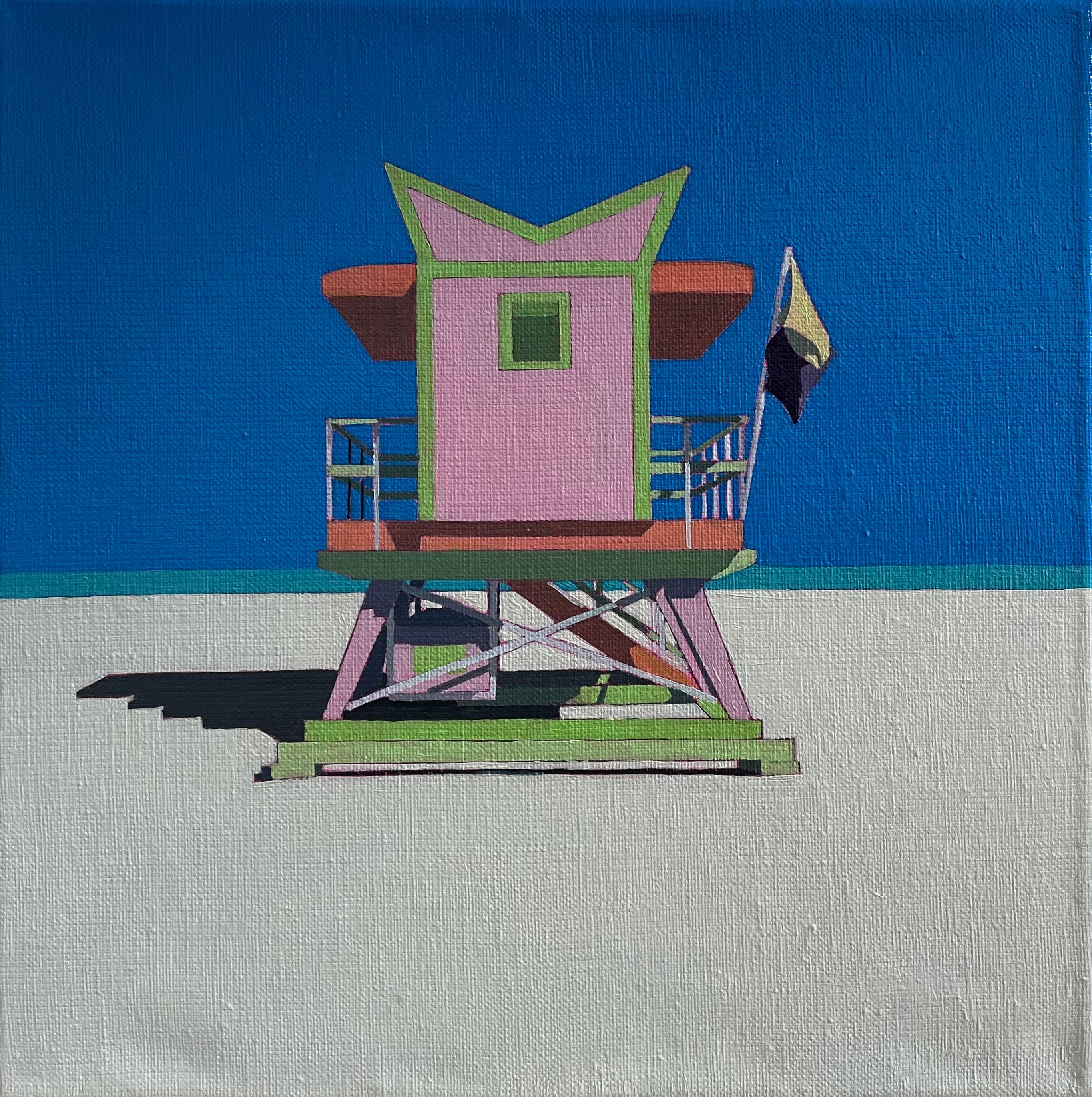 Al Freno - Lifeguard Hut 2 -original realism-minimalism landscape ...