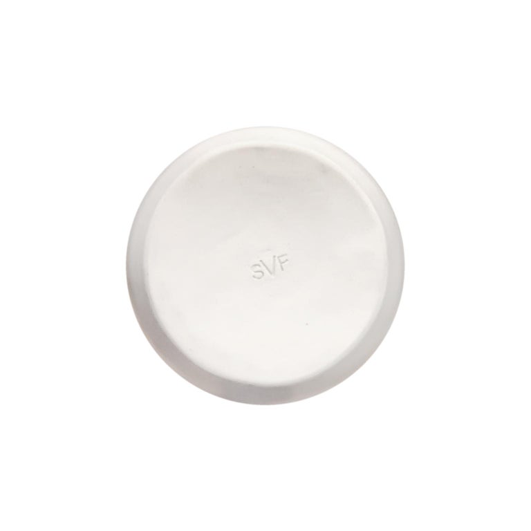 Alabaster and 22K Gold Asymmetrical Glaze Ceramic Bottle #9 by Sandi ...