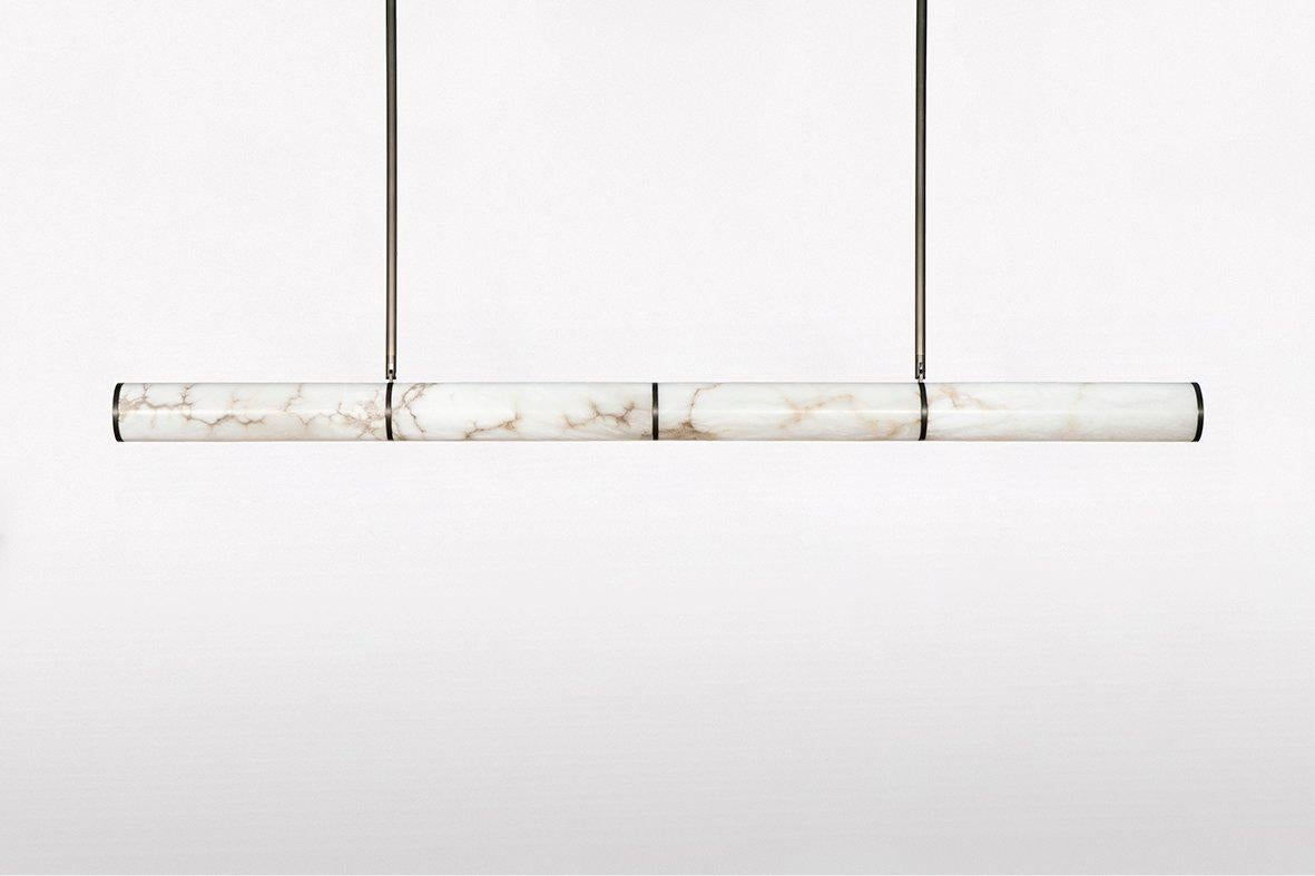 Alabaster And Patinated Brass Pendant Orion 200 Horizontal By Garnier alabaster-and-patinated-brass-pendant-orion-200-horizontal-by-garnier