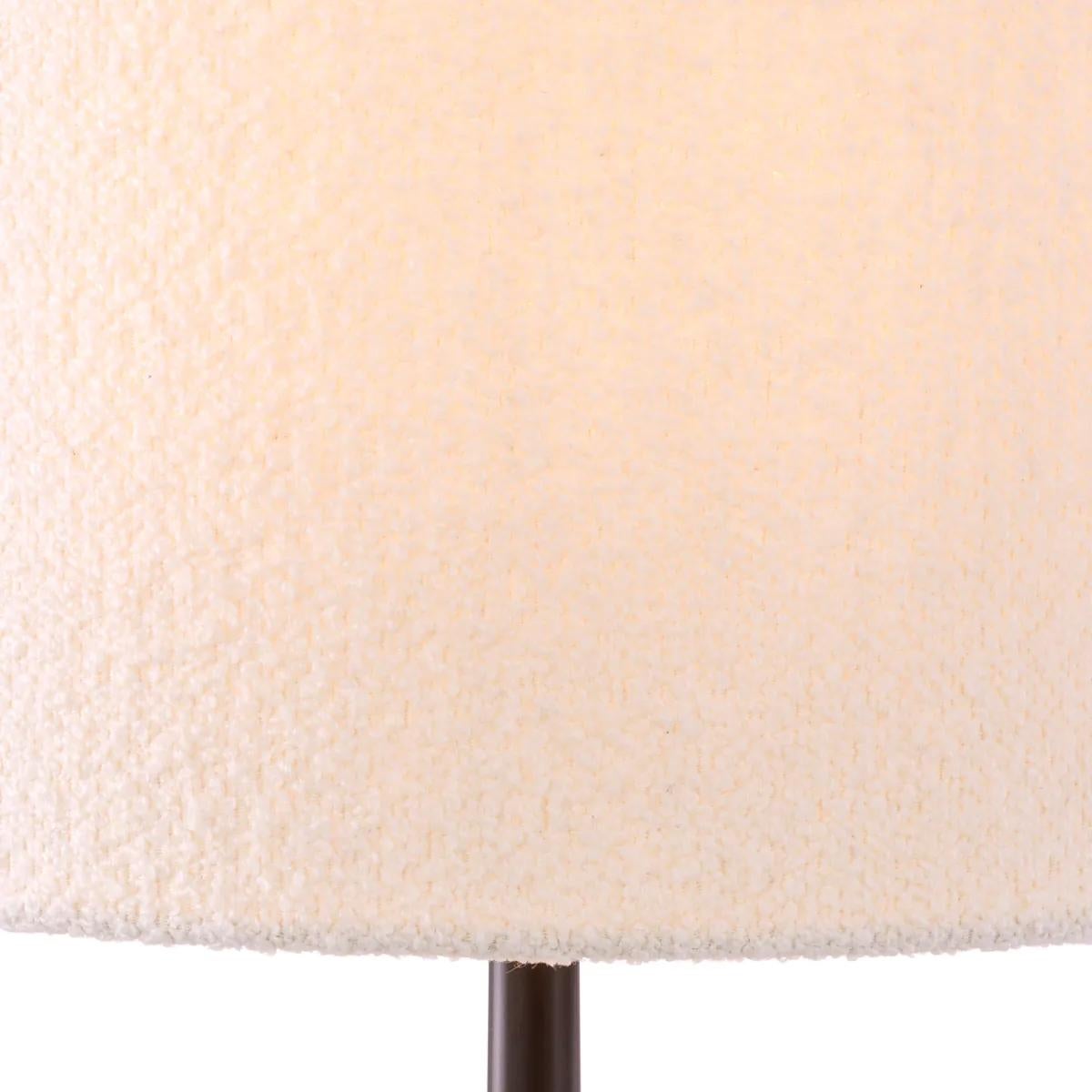 Alabaster base and bouclé lampshade table lamp, 21st Century For Sale ...