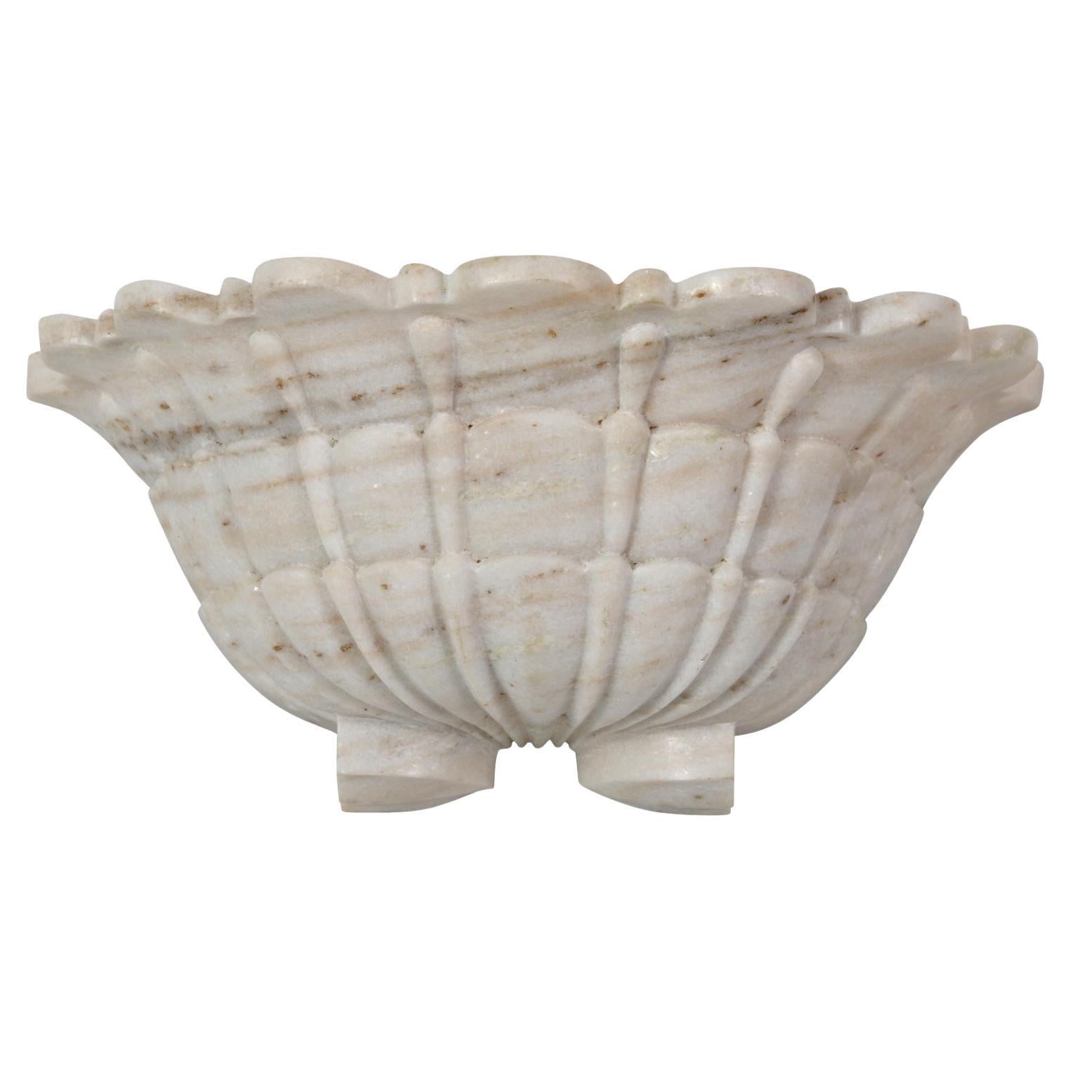 Vintage Carved Alabaster Shell Sconces by Boyd, Pair at 1stDibs