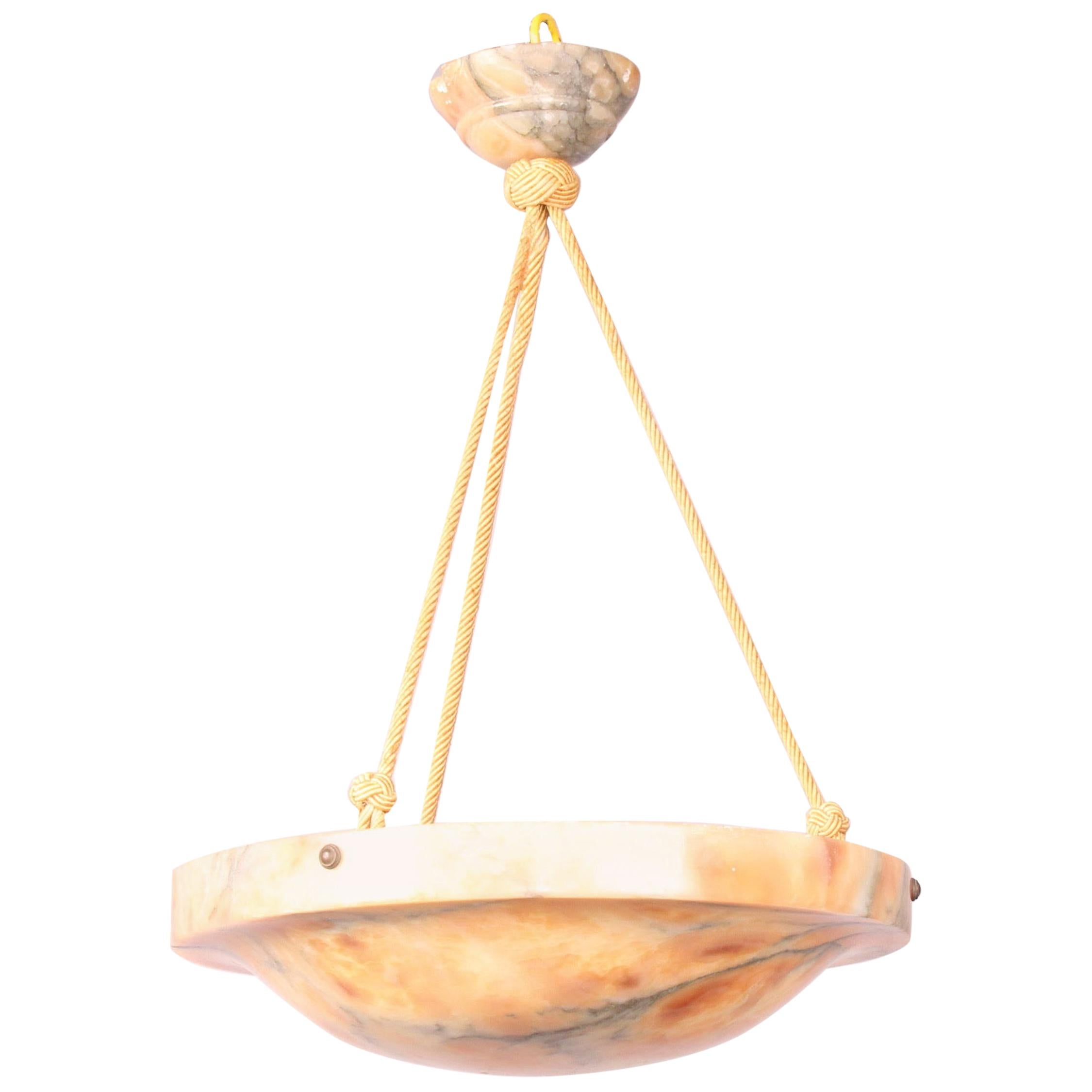 Alabaster Chandelier For Sale at 1stDibs