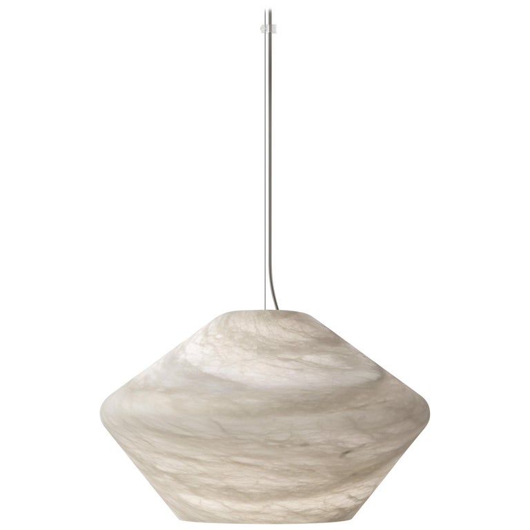 Alabaster Emma Pendant Light by Atelier Alain Ellouz For Sale at 1stDibs