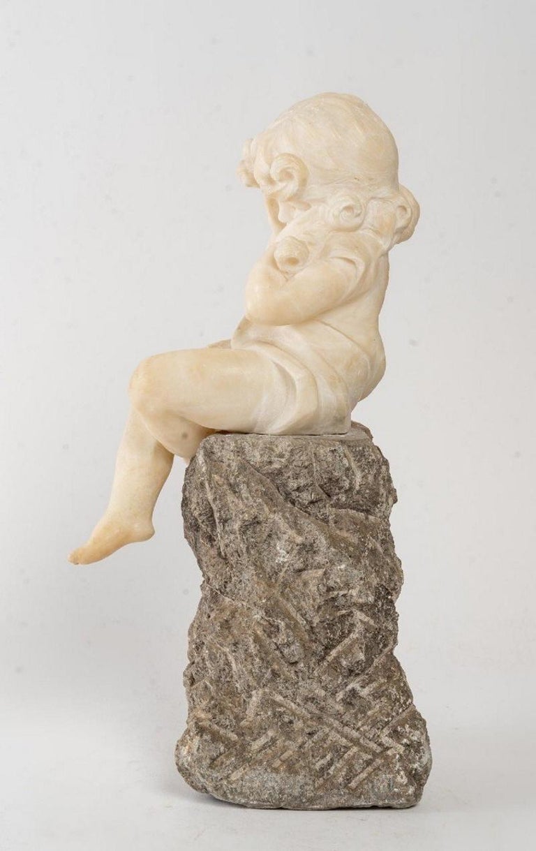 Alabaster Figurine of a Little Girl For Sale at 1stDibs