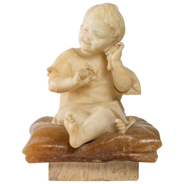 Alabaster Figurine of a Small Child For Sale at 1stDibs