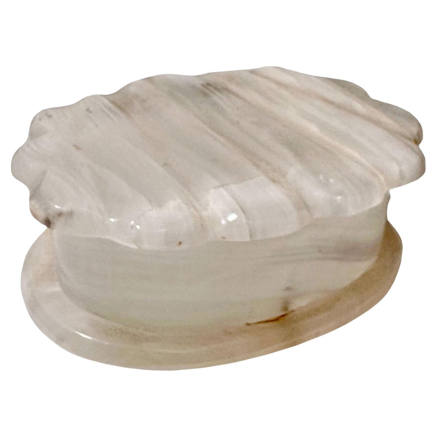 Alabaster Fluted Box For Sale at 1stDibs