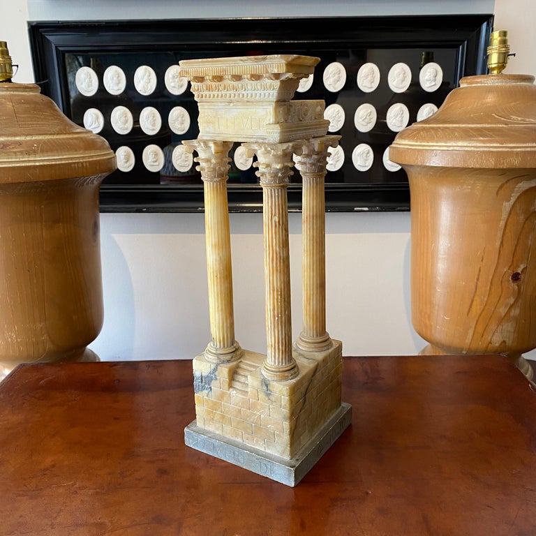 Alabaster Grand Tour Model of the Temple of Vespasian at 1stDibs