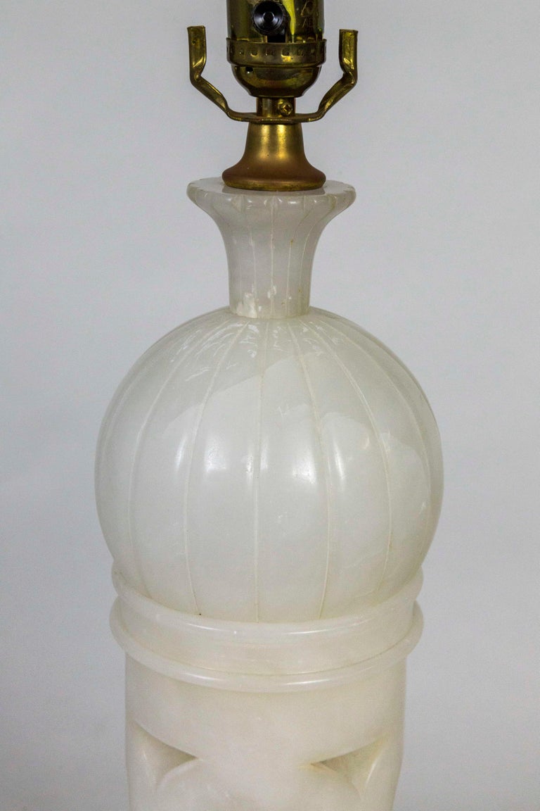 Alabaster Lamp in the form of a Classical Temple at 1stDibs