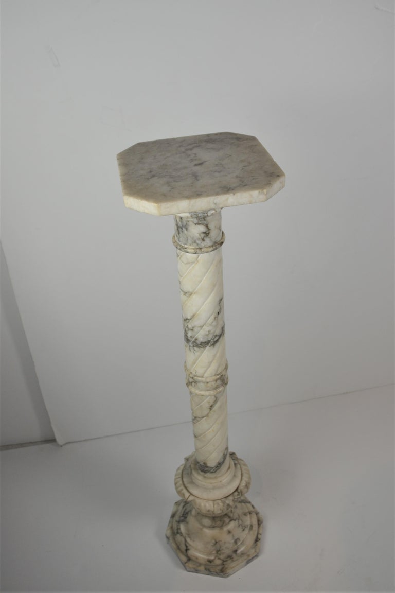 Alabaster Pedestal For Sale at 1stDibs