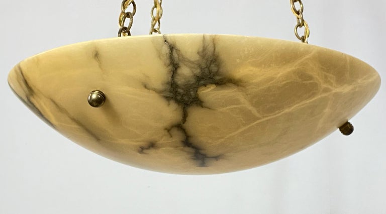Alabaster Pendant Style Hanging Light Fixture at 1stDibs