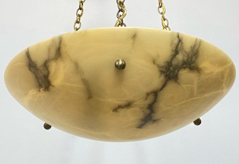 Alabaster Pendant Style Hanging Light Fixture at 1stDibs