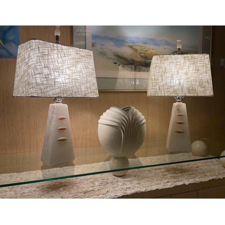 Alabaster Pyramid Table Lamps and Finials, Art Deco to Modern ...