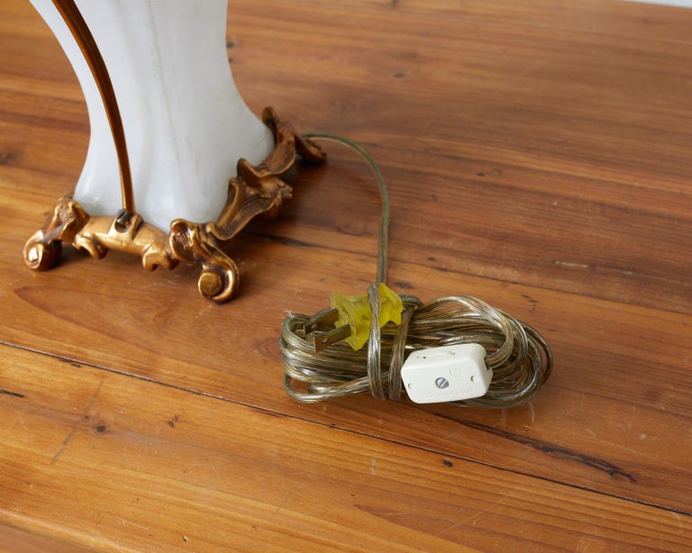 Alabaster Rose Gold Table Lamp by Marbro at 1stDibs