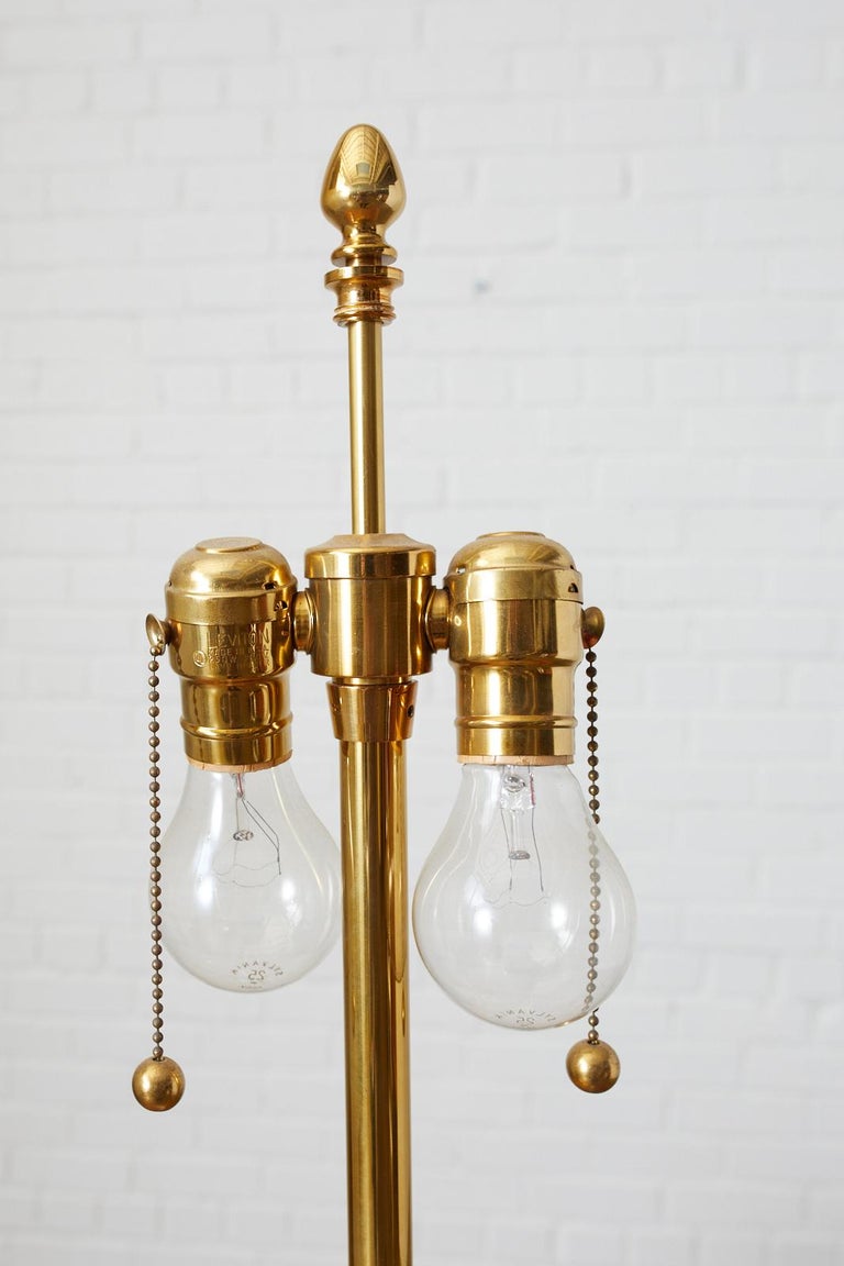 Alabaster Rose Gold Table Lamp by Marbro at 1stDibs