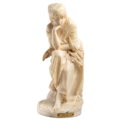 Alabaster Figurine of a Little Girl For Sale at 1stDibs