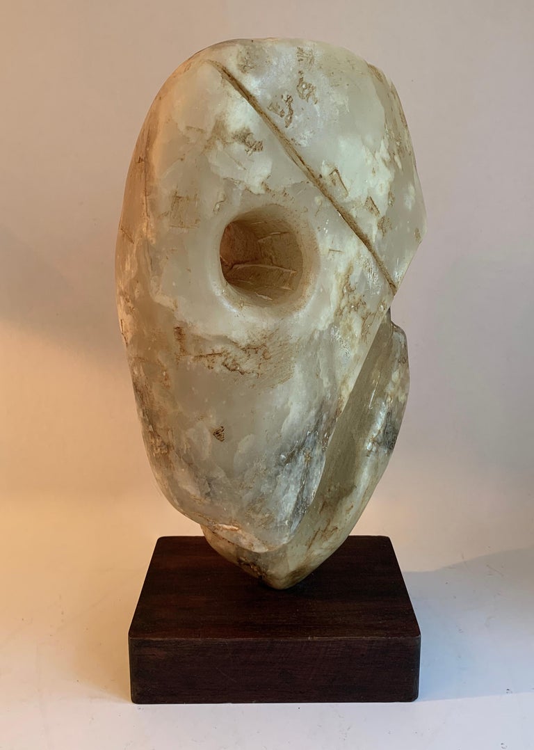 Alabaster Sculpture on Stand at 1stDibs