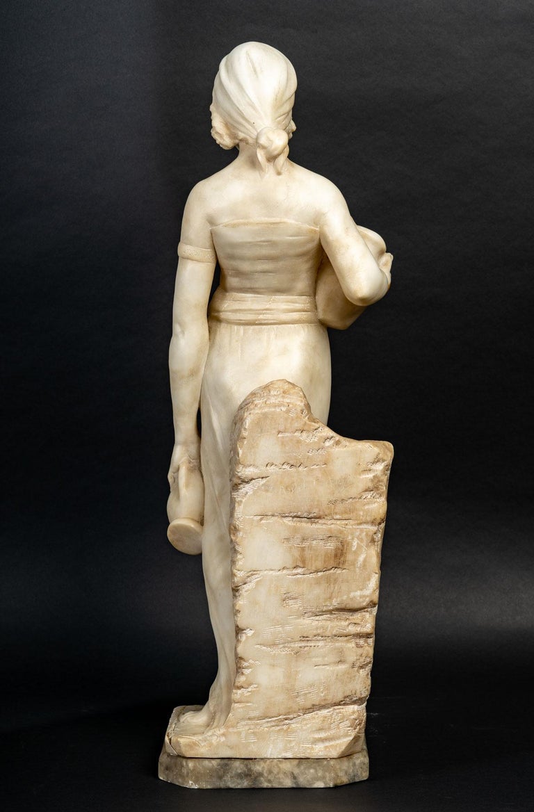 Alabaster Statue "Water Bearer" For Sale at 1stDibs | water bearer statue