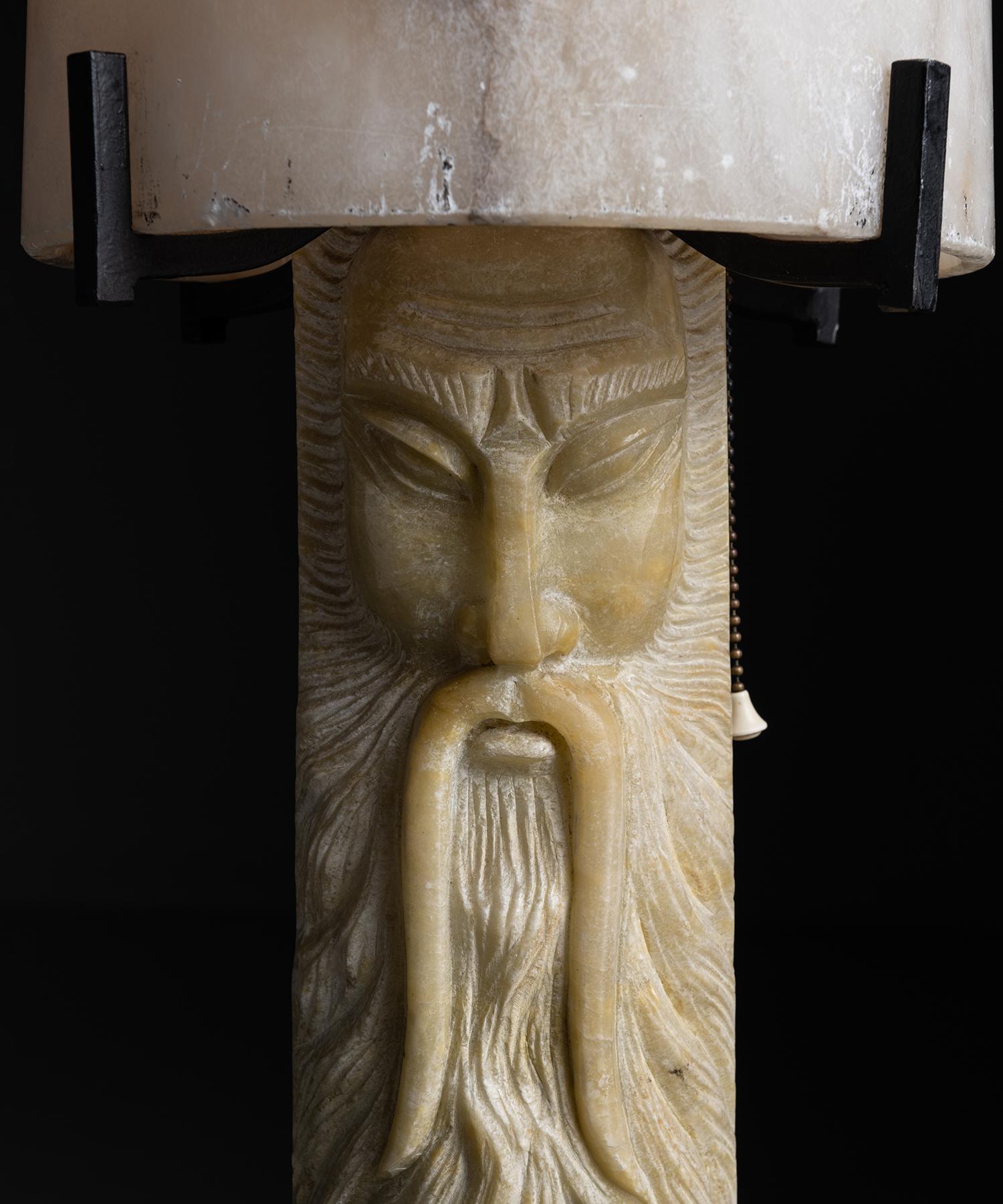 Alabaster Table Lamp, France circa 1920 For Sale at 1stDibs