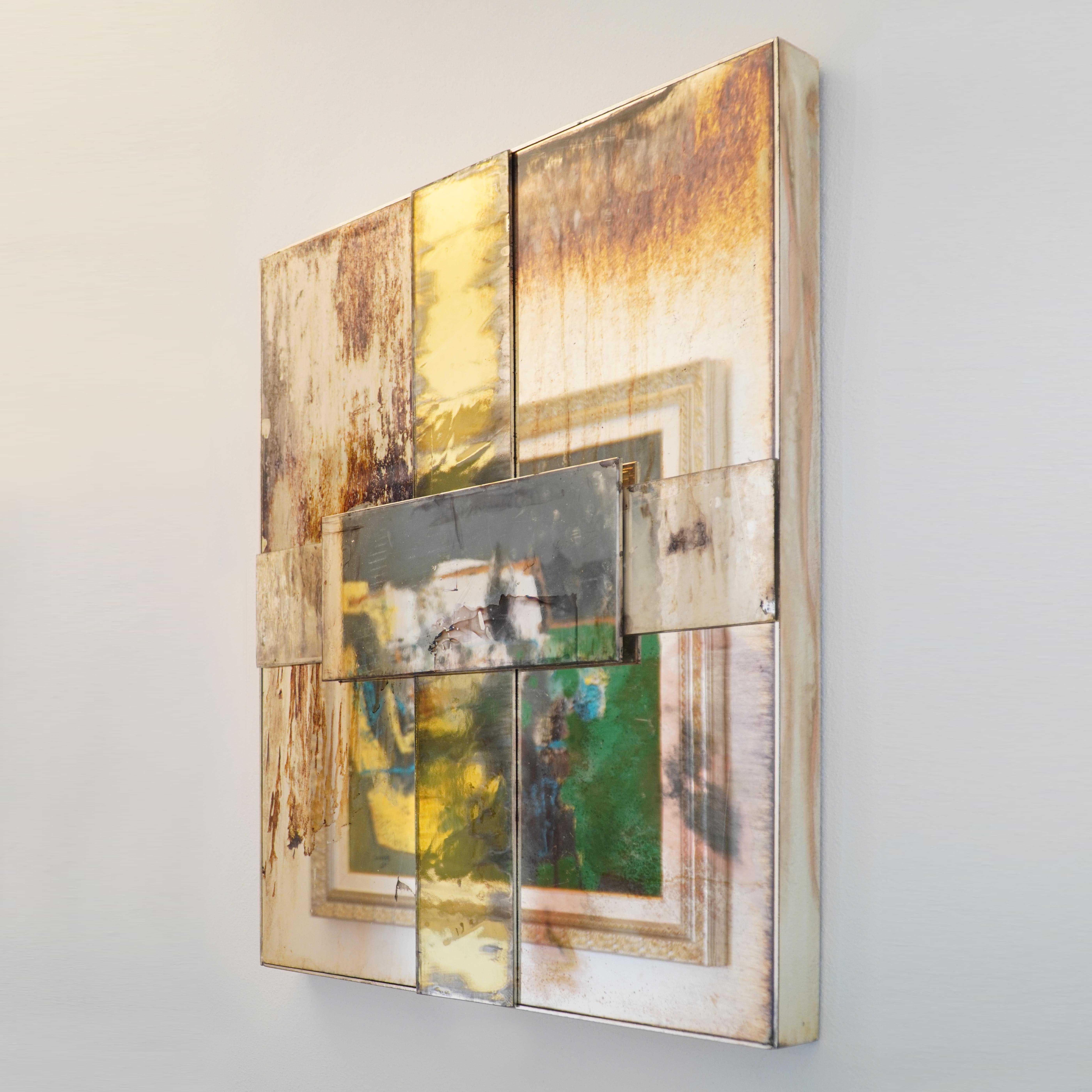 "Aladdin" Contemporary Sculpture Rug Mirror, art Silvered Glass For ...