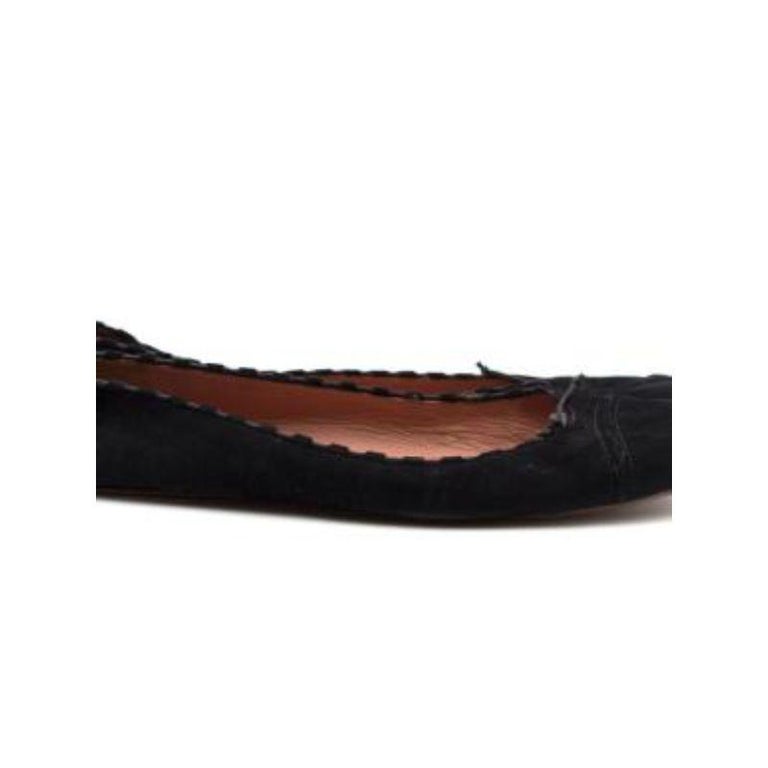 Alaia Black Suede Ballet Flats For Sale at 1stDibs