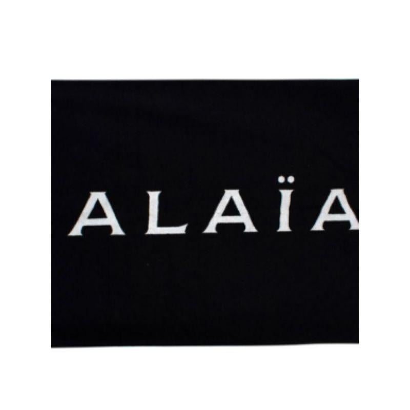 Alaia Black Terry Cotton Logo Towel with Box For Sale at 1stDibs