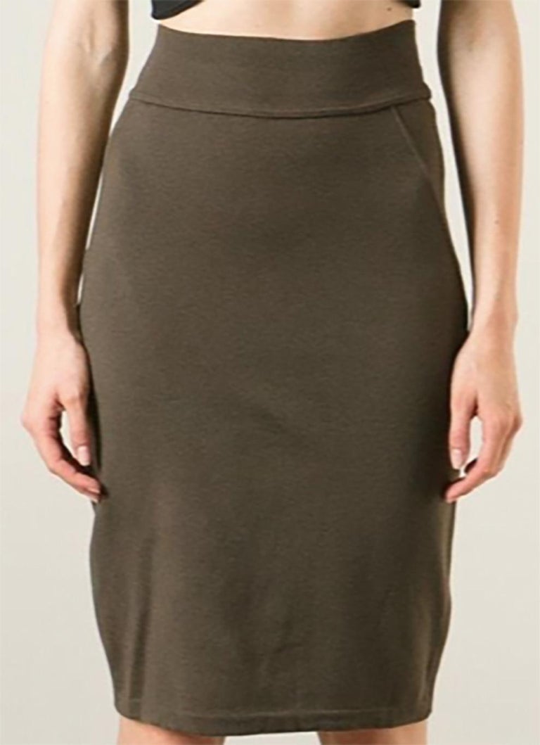 Alaia Brown Pencil Skirt For Sale at 1stDibs