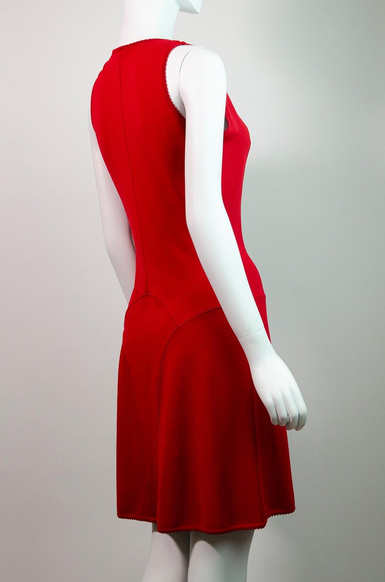 ALAÏA Classic Vintage 1990s Red Bodycon Clueless style Mini Dress For ...