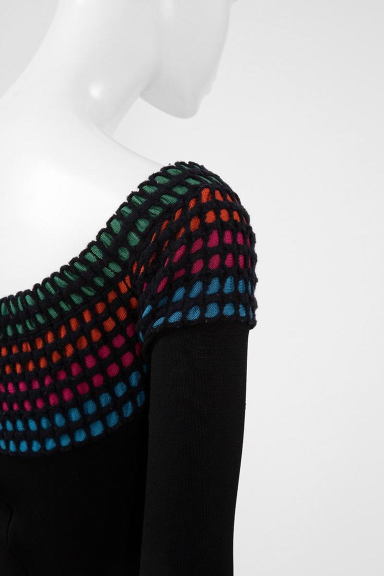 Alaia Knit Fitted Dress For Sale at 1stDibs