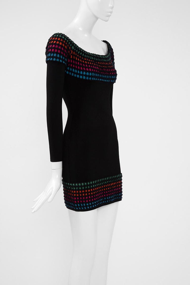 Alaia Knit Fitted Dress For Sale at 1stDibs