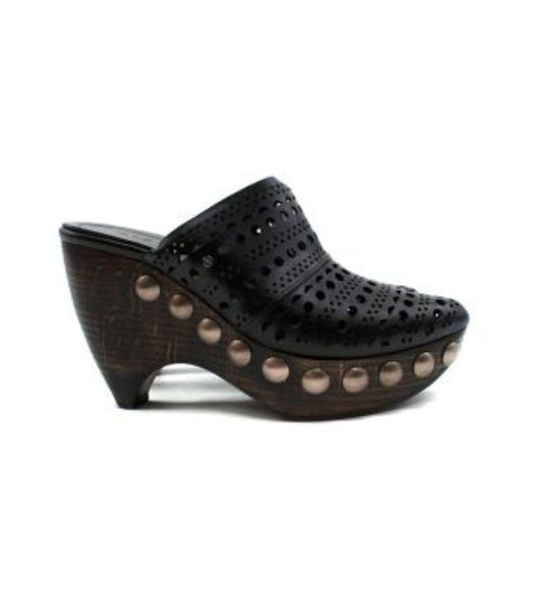 Alaia Le Sabot 85 studded laser-cut leather platform clogs For Sale at ...