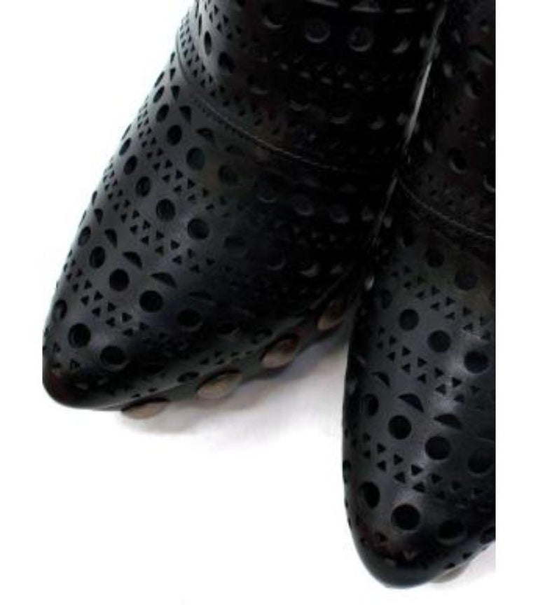 Alaia Le Sabot 85 studded laser-cut leather platform clogs For Sale at ...