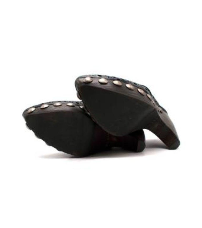 Alaia Le Sabot 85 studded laser-cut leather platform clogs For Sale at ...