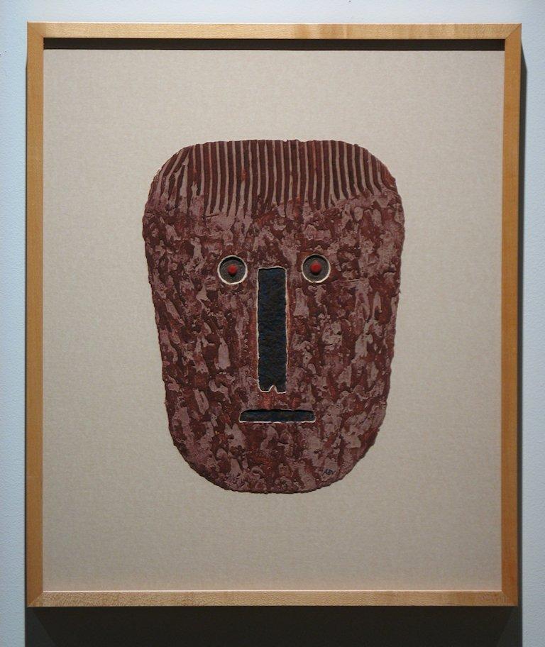 Alain Berck-Vitz - Tribal Mask Print on Handmade Paper For Sale at 1stDibs
