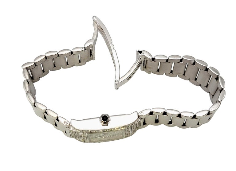 Alain Philippe Ladies 18 Karat White Gold and Pave Diamond Wristwatch F ...
