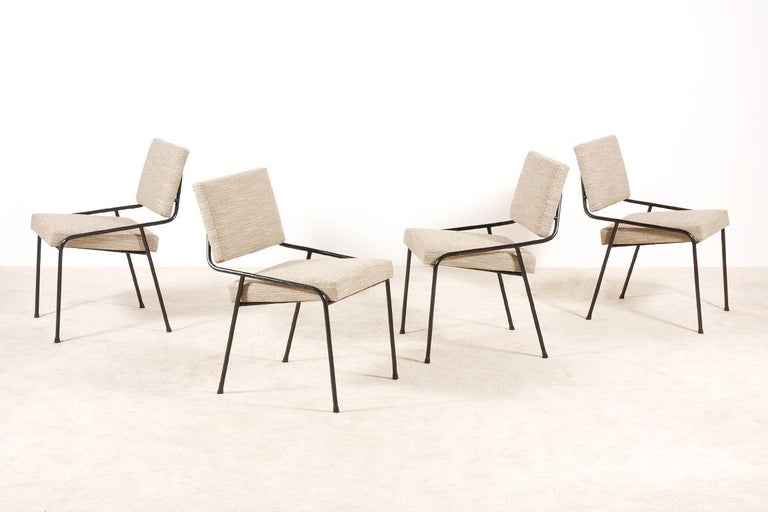Alain Richard, Rare Set of 4 Chairs for Meubles TV, 1953 at 1stDibs