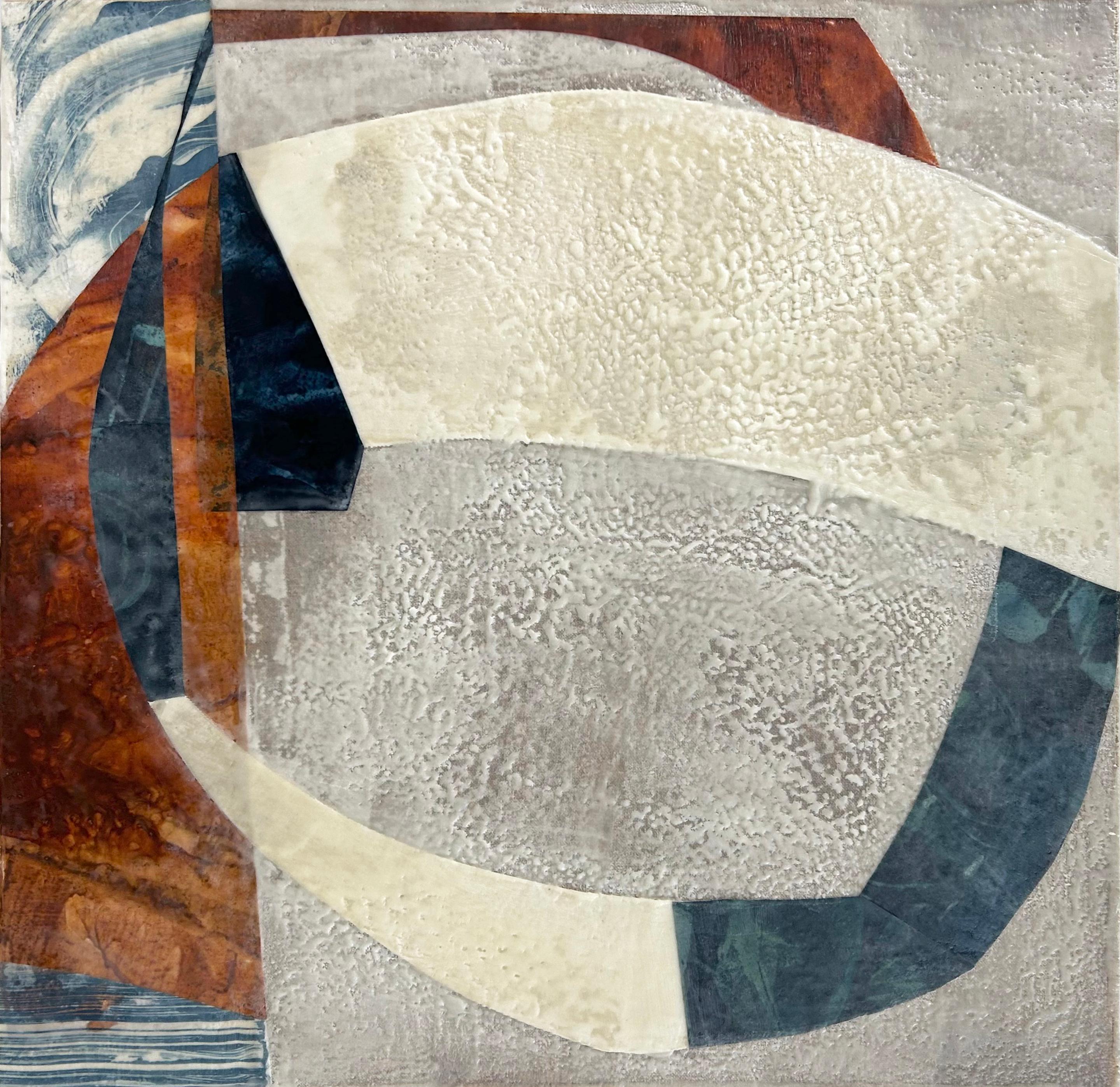 Alaina Enslen - Terra Azul (Abstract Encaustic Painting with Indigo ...
