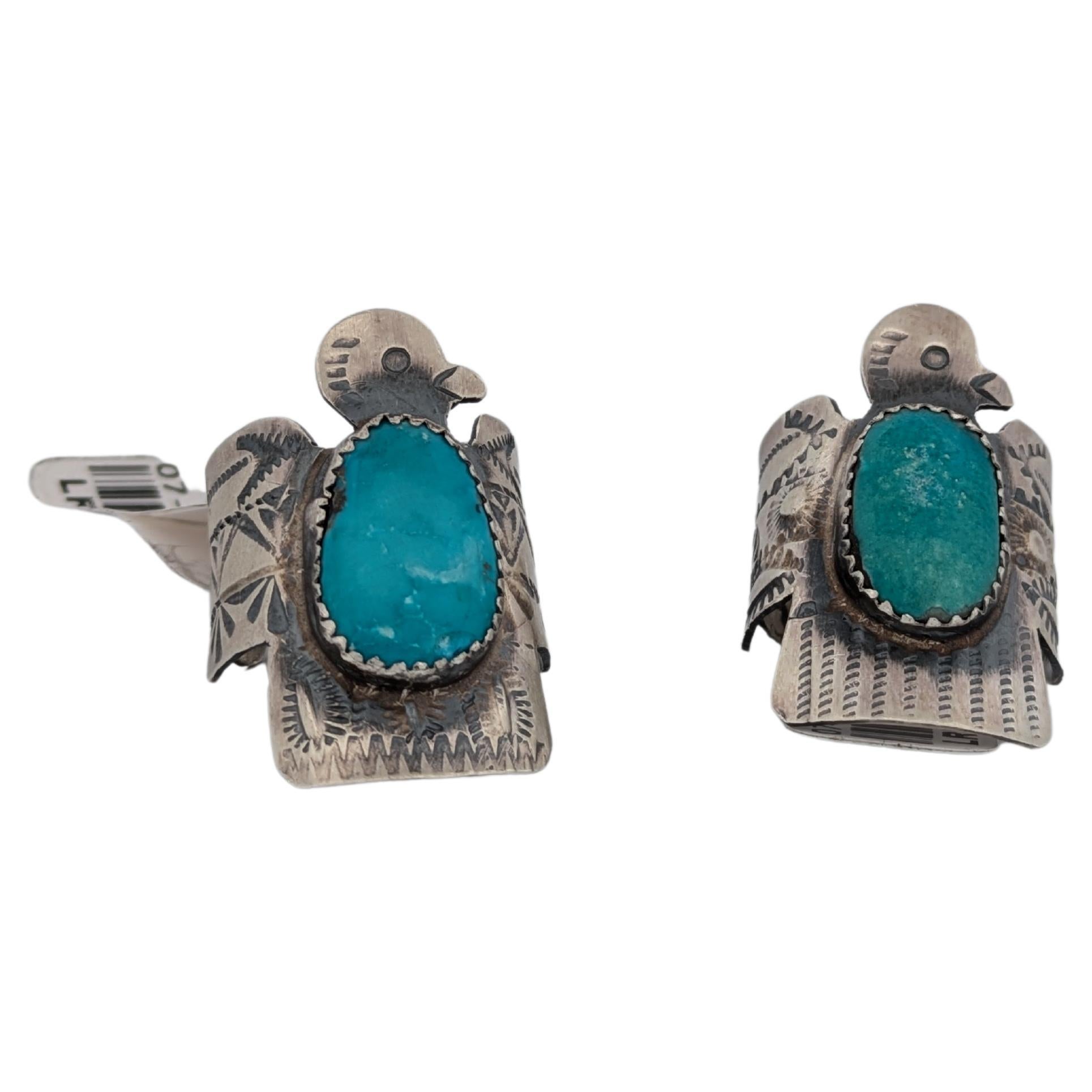Raymond Graves Sterling Silver Turquoise Thunderbird Ring at 1stDibs ...