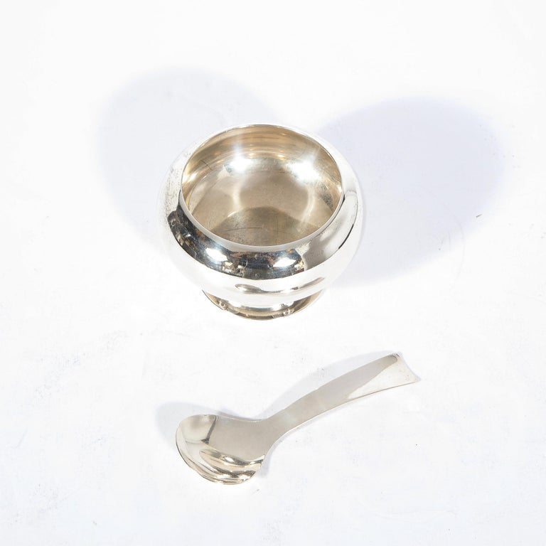 Alan Adler Sterling Silver and Walnut Modernist Hand Wrought Serving ...