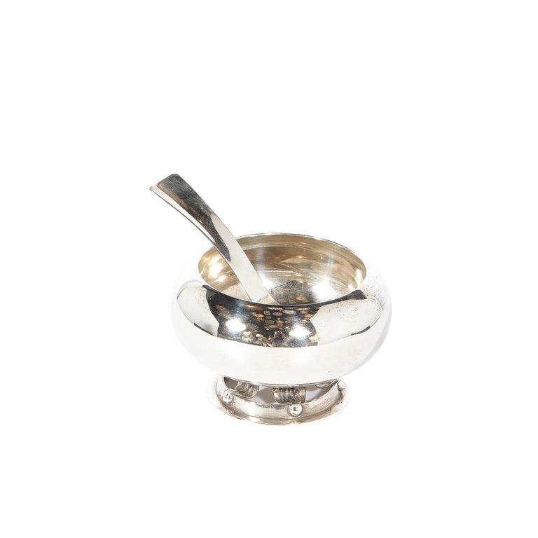 Alan Adler Sterling Silver and Walnut Modernist Hand Wrought Serving ...