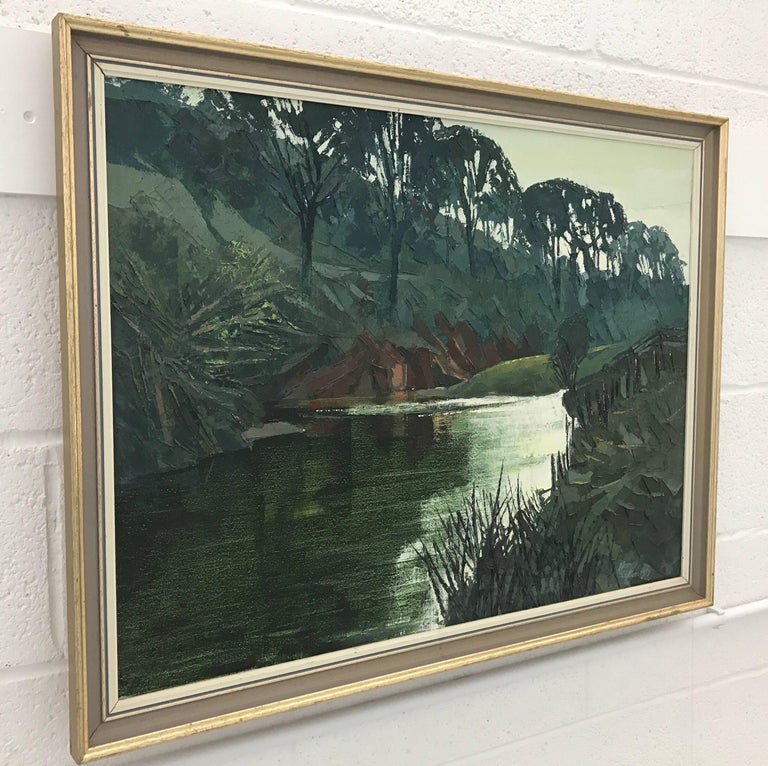 Alan Cotton - Original Impasto Oil Painting of English River Landscape ...