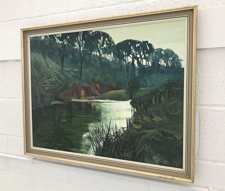 Alan Cotton - Original Impasto Oil Painting of English River Landscape ...