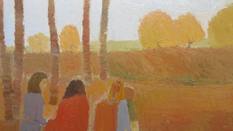 Alan Lambirth - (born 1959) Modernist BRITISH Oil Painting FIGURES IN A ...