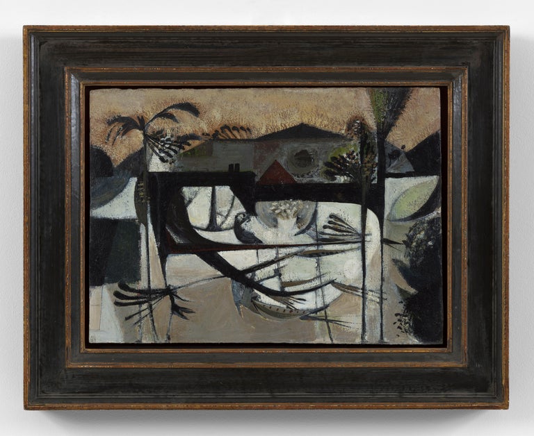 Alan Reynolds - Moth Barn Interior 3 - 20th Century, Oil on board by ...